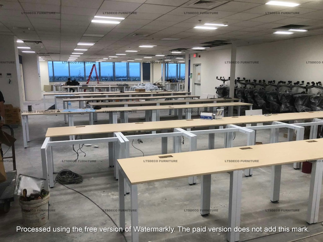 LONG OFFICE TABLE DESK OFFICE PARTITION WORKSTATION FURNITURES ...