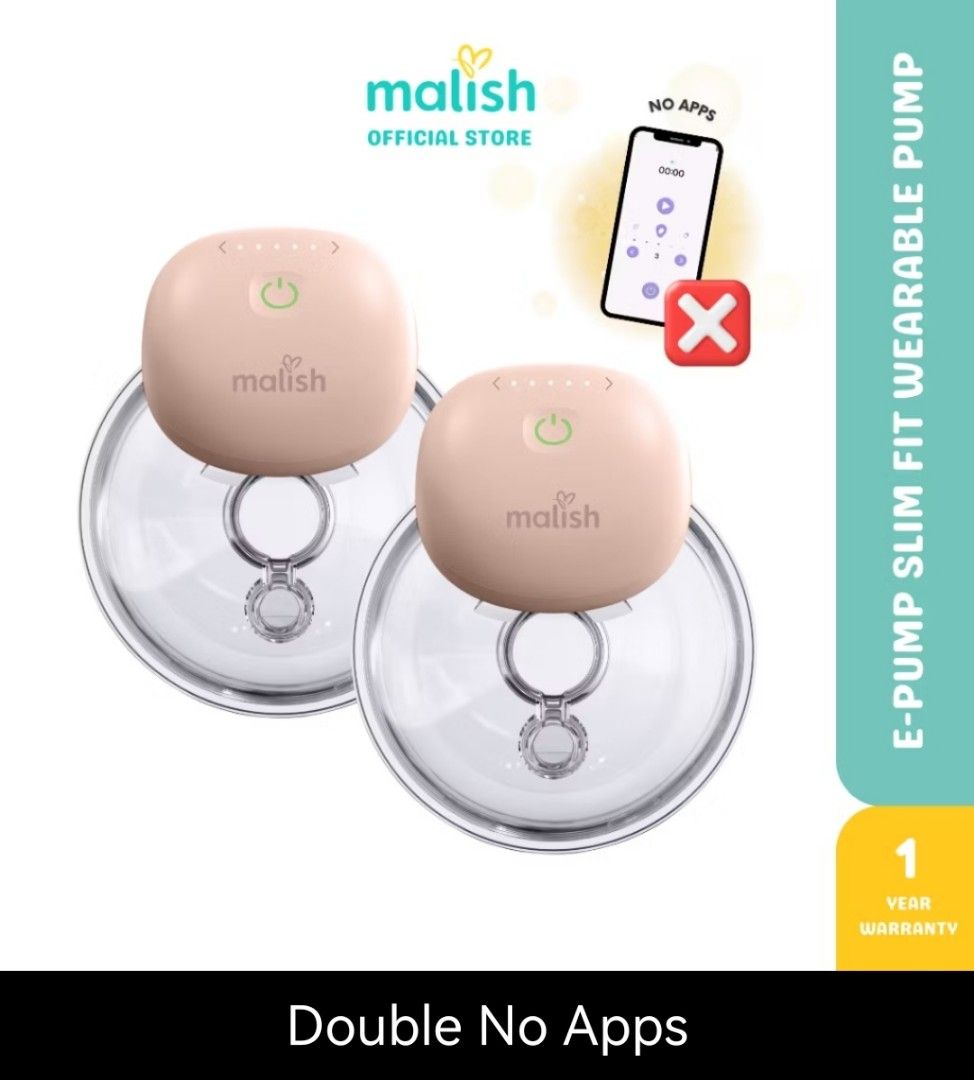 Malish Double E-Pump Slim Fit Wearable Handsfree Pump (No Apps), Babies ...
