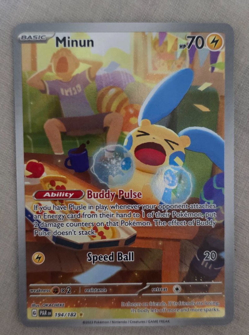 Minun #194 - Pokemon Paradox Rift Illustration Rare - NM, Hobbies ...