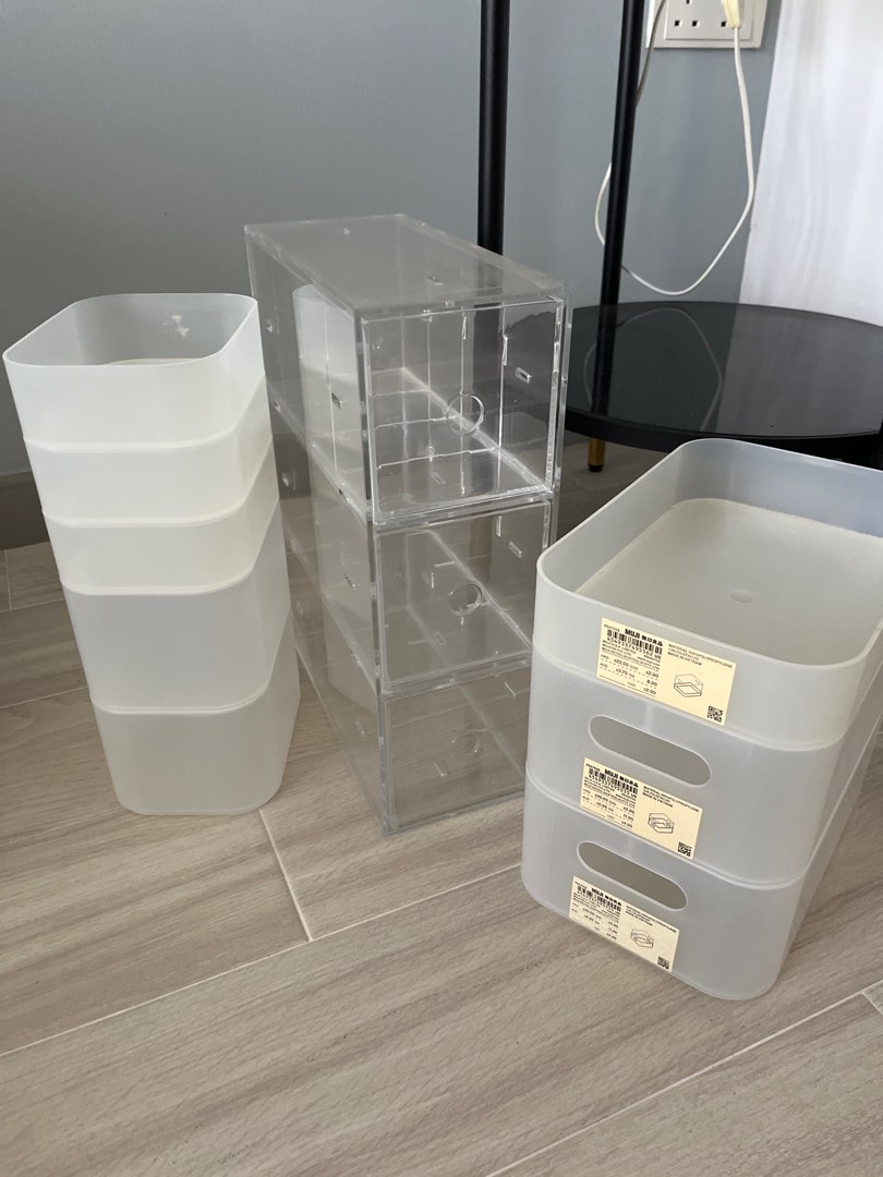 Muji Acrylic drawers, Storage Organizers on Carousell