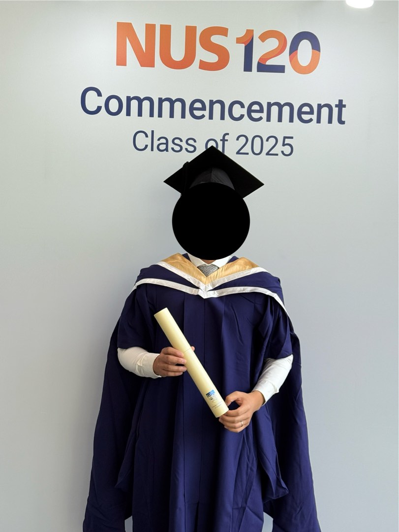 NUS Commencement Graduation Gown - School of Engineering (Masters), Men ...