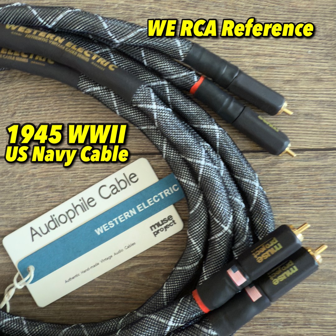 RCA reference cable•made using NOS 1945 World War II USA Navy Cable•2m ...