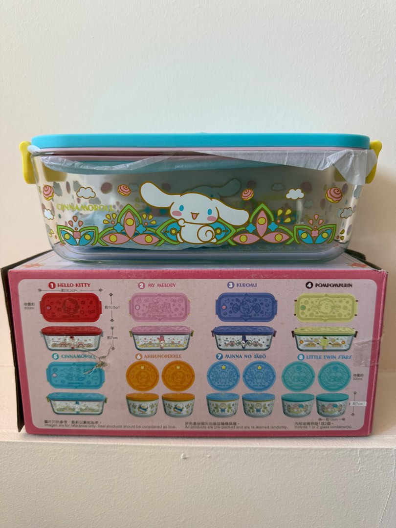 Sanrio Cinnamoroll Glass Lunch Box, Furniture & Home Living ...