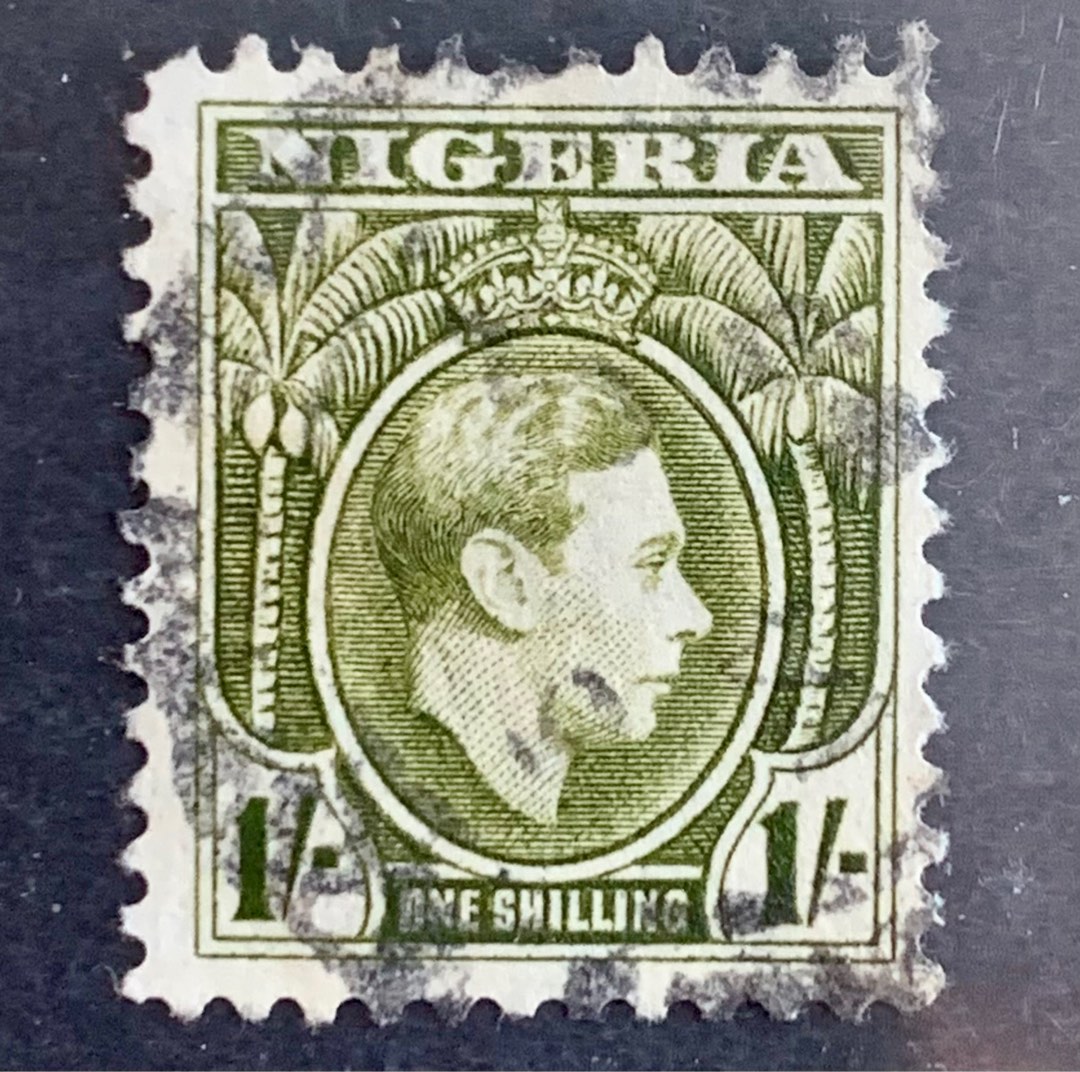 UK colony King George Nigeria high value stamp - 1 shilling, Hobbies ...