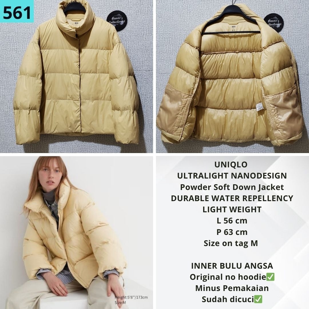 UNIQLO NANODESIGN Ultralight Down Puffer Bulu Angsa, Fesyen Wanita ...