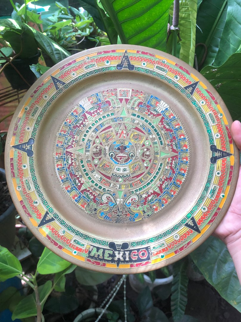 Vintage Mayan Calendar Copper Plate Wall Decor, Hobbies & Toys ...