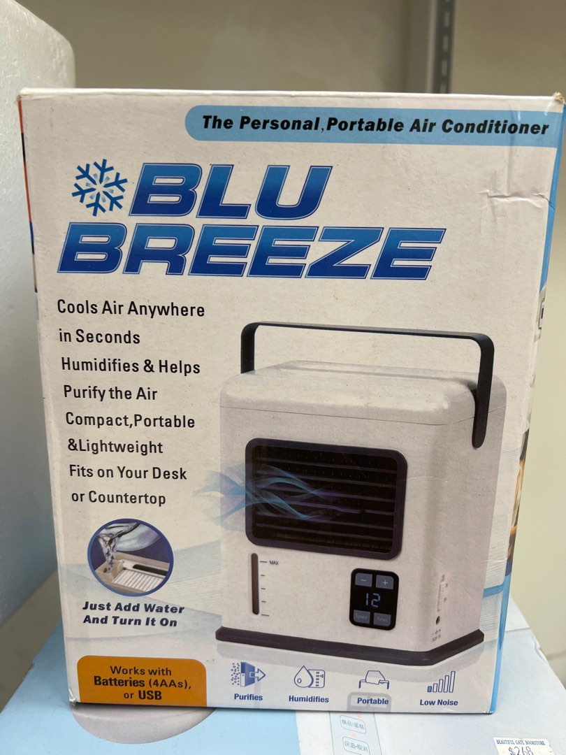 BLU BREEZE 便攜式冷氣機, 家庭電器, 冷氣機及暖風機 - Carousell