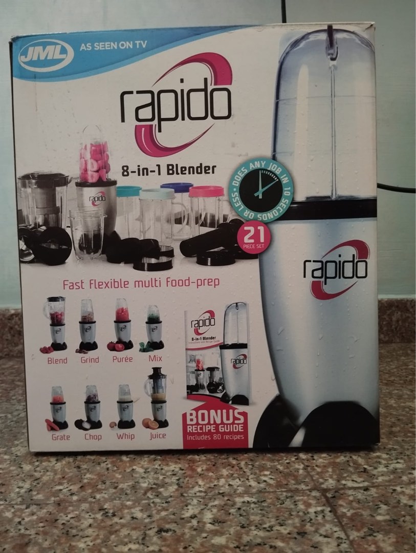 JML Rapido 8-in-1 Blender - 21 Piece Set, TV & Home Appliances, Kitchen ...
