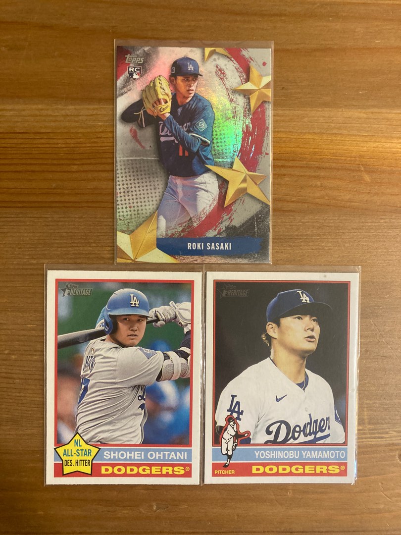 MLB baseball cards Japanese players- Roki Sasaki, Shohei Ohtani ...