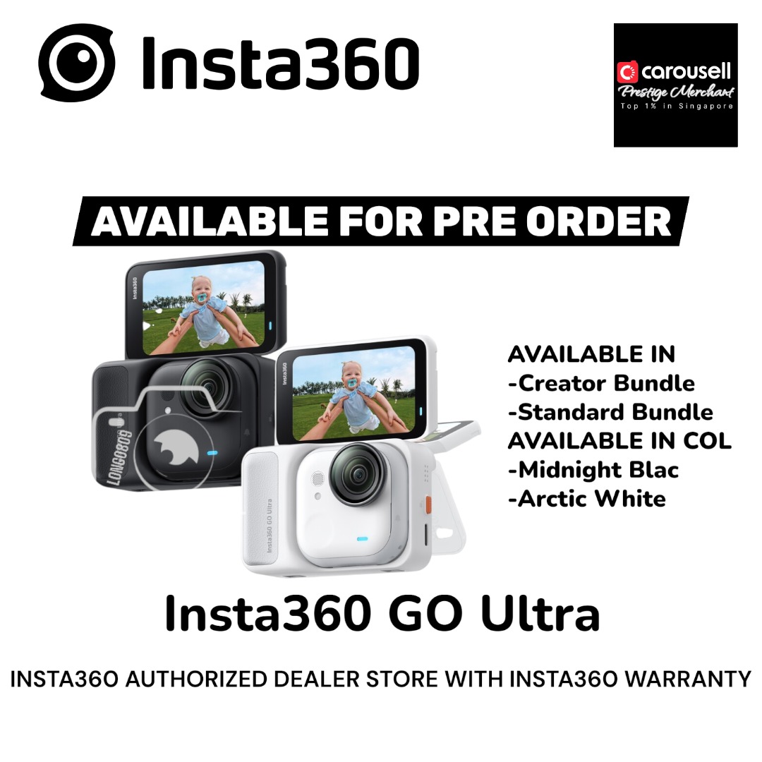 🎉NEW PRE ORDER NOW🎉Insta360 GO Ultra (Standard Bundle/Creator Bundle ...