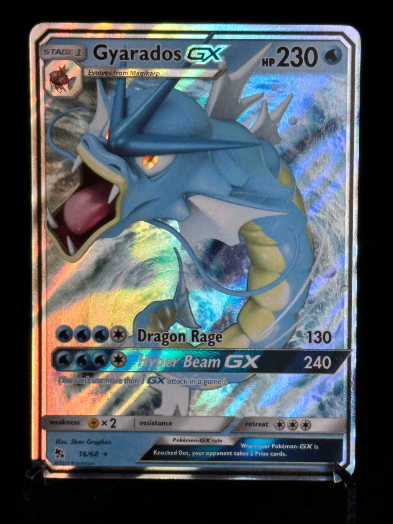 Pokemon TCG Hidden Fates Gyarados GX 16/68 Ultra Rare, Hobbies & Toys ...