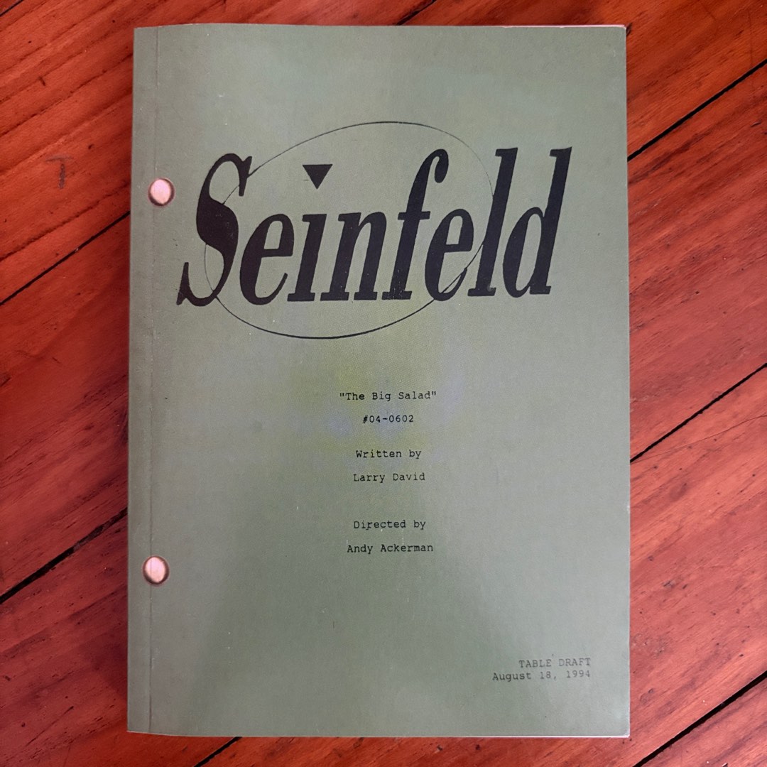Seinfeld "The Big Salad" Script, Hobbies & Toys, Music & Media, CDs ...