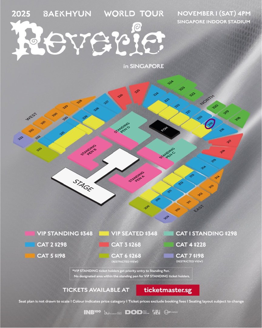 wts EXO Baekhyun in Singapore SG VIP ticket Essence of Reverie, Tickets & Vouchers, Event ...