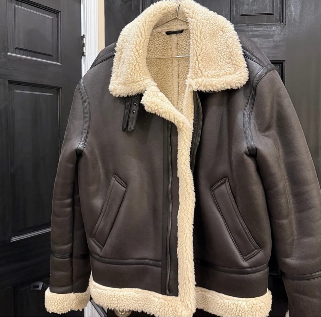 ZARA Aviator Jacket, Women's Fashion, Coats, Jackets and Outerwear on ...