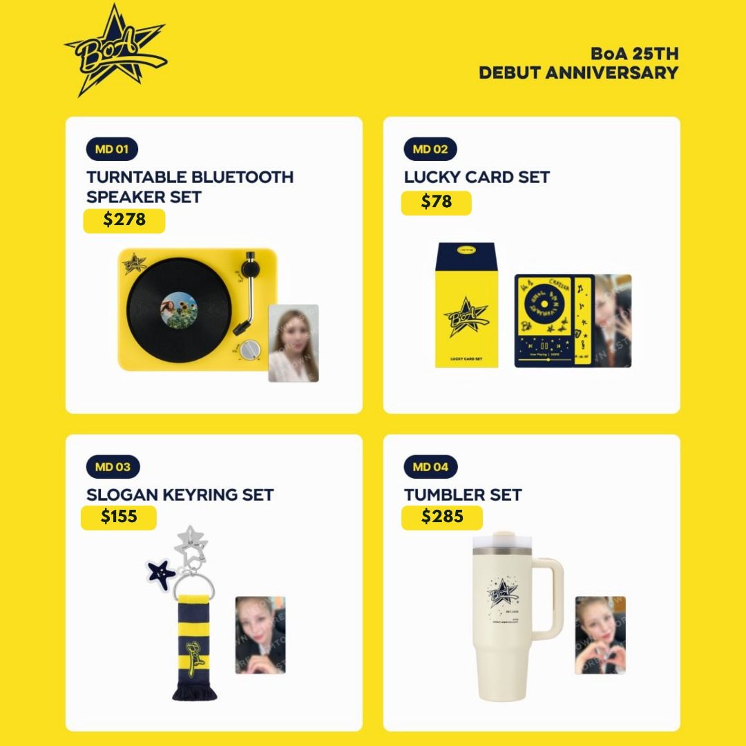 Pre-order 預訂｜韓星 K-pop 〗BoA 寶兒 25th Debut Anniversary Official Merch MD ...