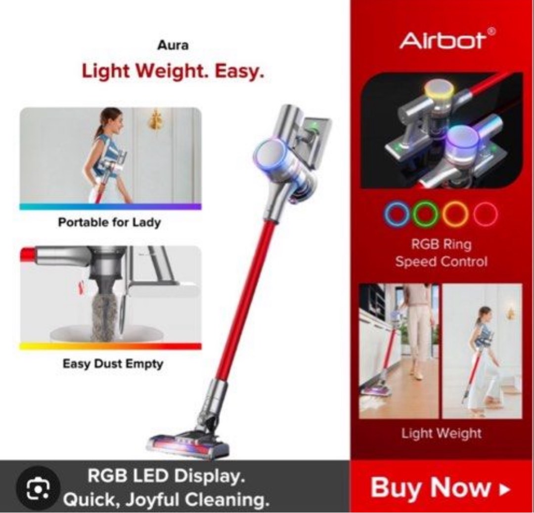 Airbot Supersonics Aura Model VC801, TV & Home Appliances, Vacuum Cleaner & Housekeeping on ...