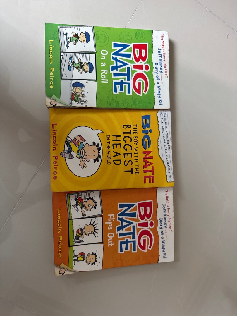 Big Nate Book Set - On a Roll, The Boy with the Biggest Head, Flips Out ...