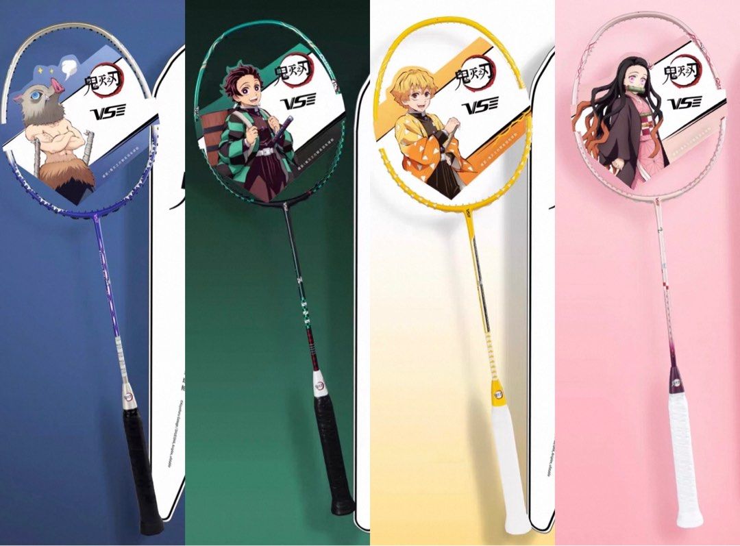 VS SPORT DEMON SLAYER BADMINTON RACKET with VARIOUS TYPES OF STRING ...