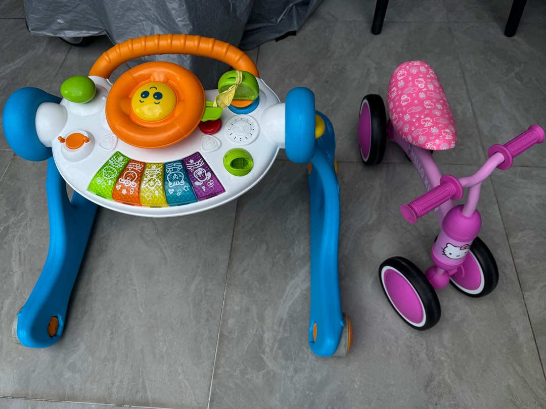 Fisher-Price Baby Walker & Hello Kitty Balance Bike, 兒童＆孕婦用品, 嬰兒玩具 ...