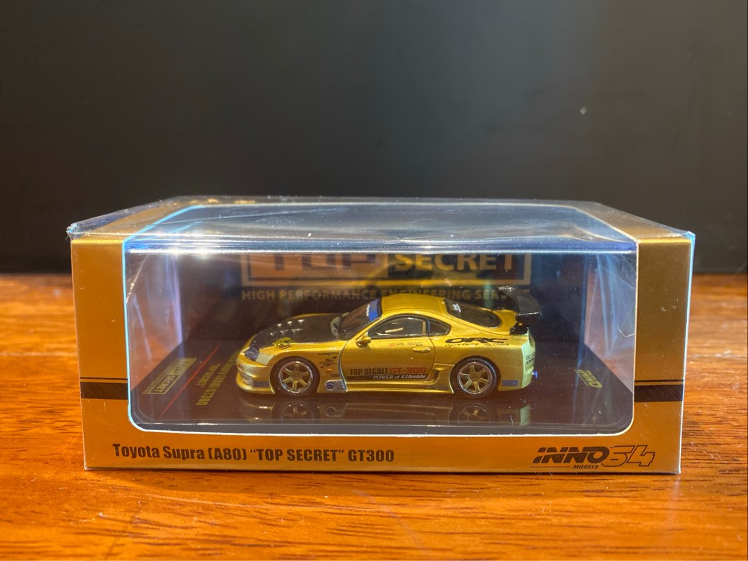 INNO64 1:64 Toyota Supra (A80) "Top Secret" GT300 Gold, Hobbies & Toys ...