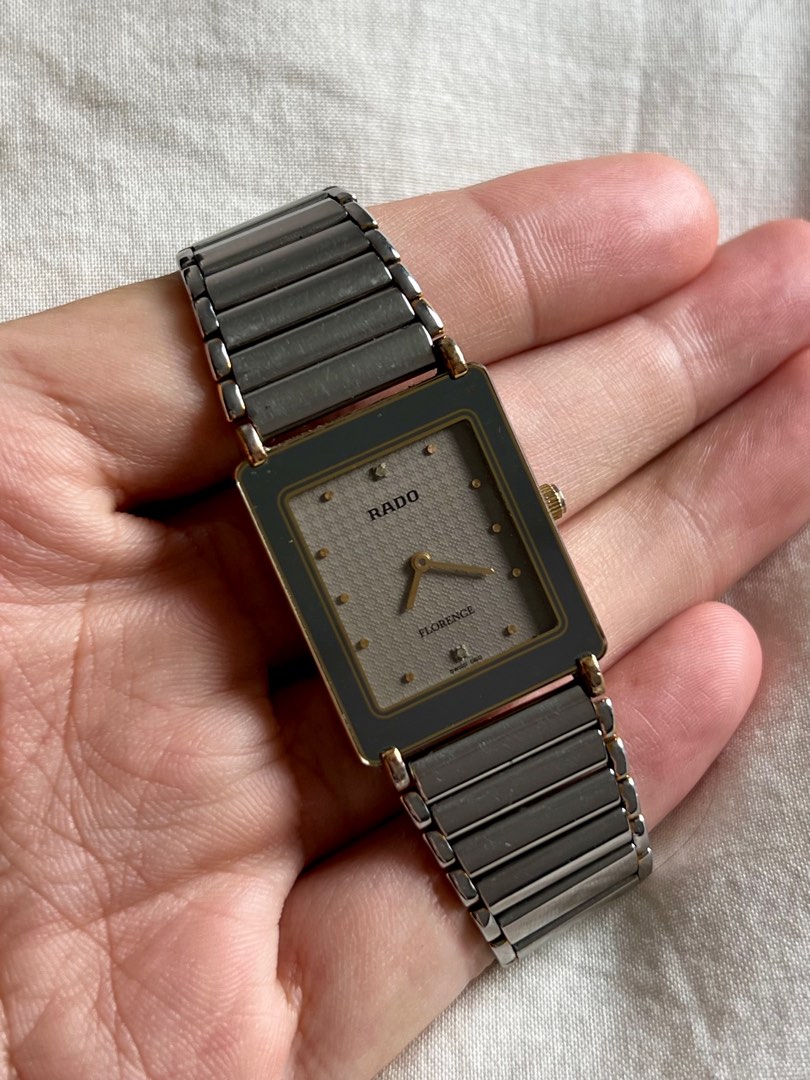 Rado Florence Tank Textured Dial Watch With Box, Men's Fashion, Watches ...