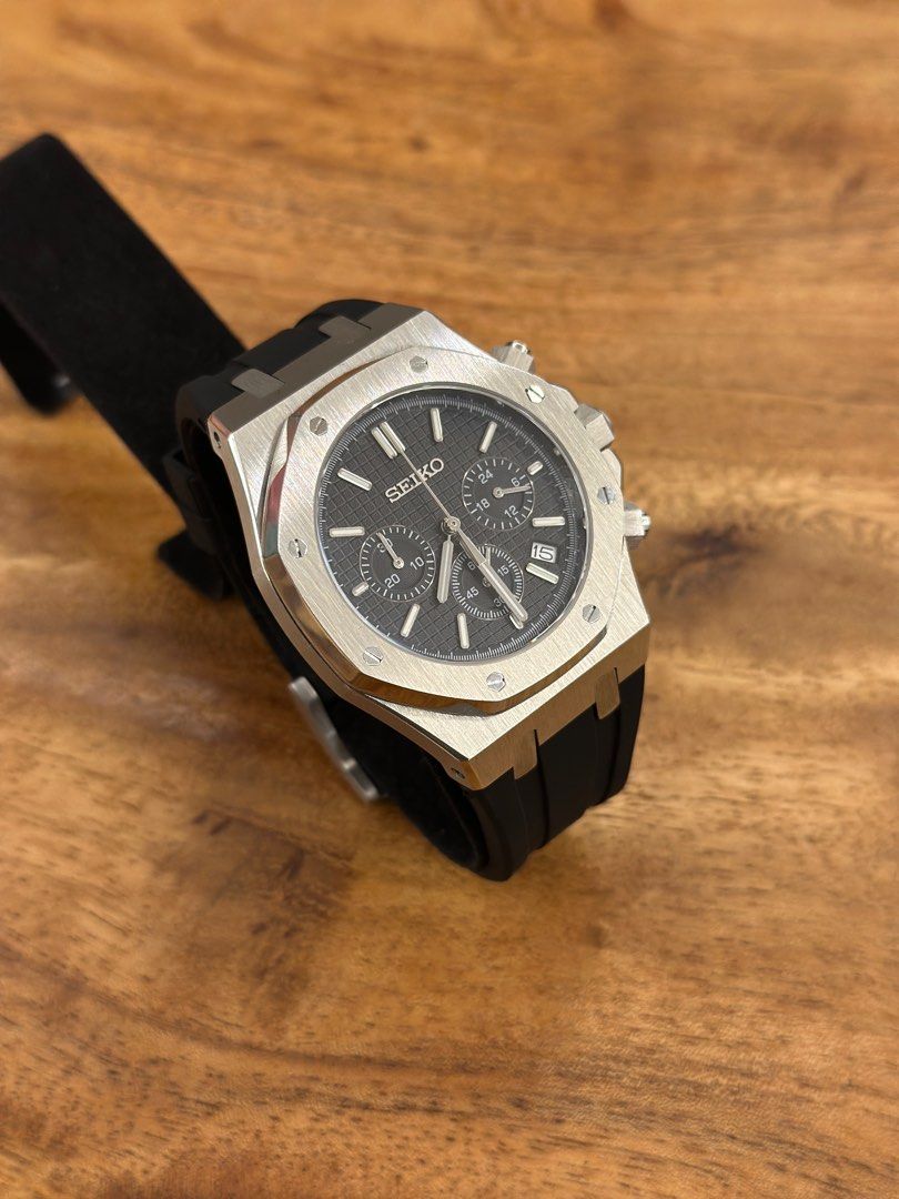 seiko mod ap royal oak rubber strap, Men's Fashion, Watches ...