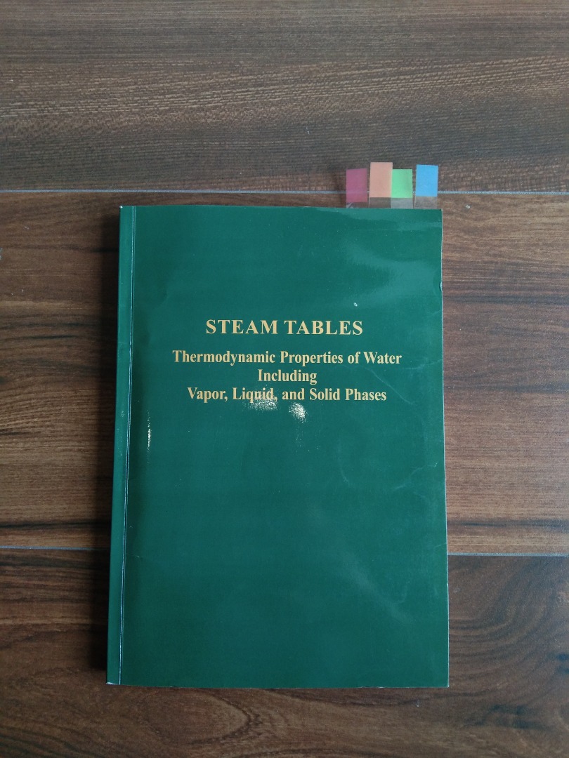 Steam Tables with Mollier and Temp-entropy chart, Hobbies & Toys, Books ...