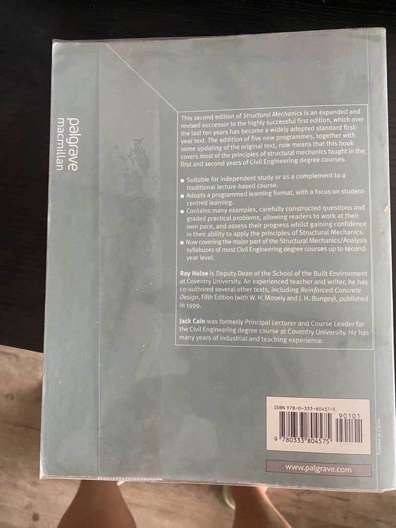 Structural Mechanics 2nd Edition Textbook, Hobbies & Toys, Books & Magazines, Textbooks on Carousell