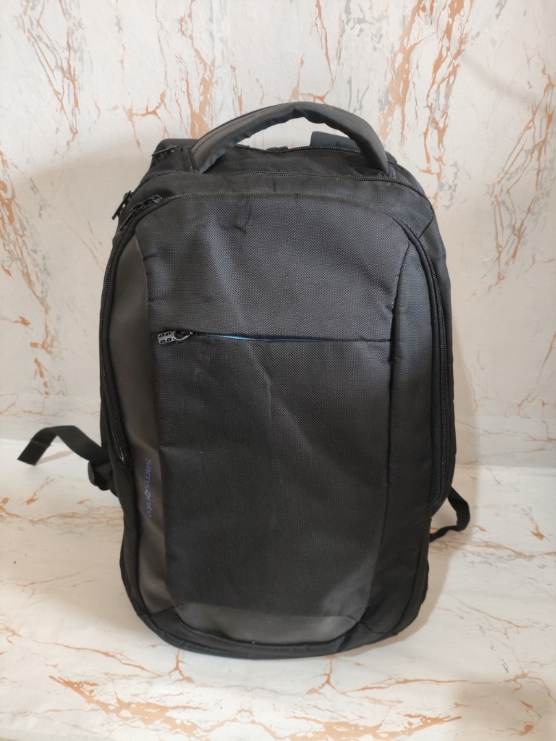 tas ransel samsonite hitam kerja kantor sekolah backpack, Fesyen Pria ...