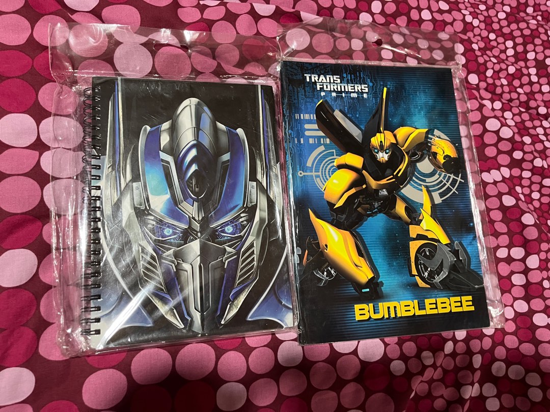 Transformers Prime Notebooks - Optimus Prime & Bumblebee, Hobbies ...