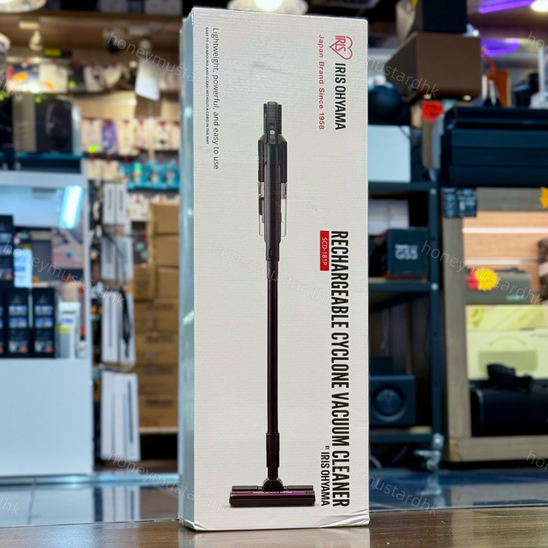門市全新現貨!! Iris Ohyama 充電式旋風立式吸塵器 SCD-181P（黑色）, 家庭電器, 吸塵機 ＆ 家居清潔電器 - Carousell