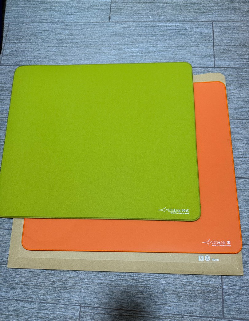 Artisan Zero Type 99 Mousepad - Mid XL Orange & Soft XL Matcha Green ...
