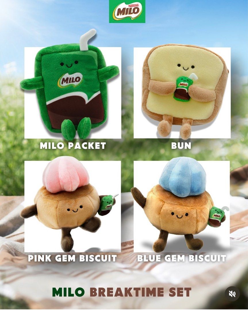 [ READY INSTOCKS] Authentic Milo break time set breaktime soft toy ...