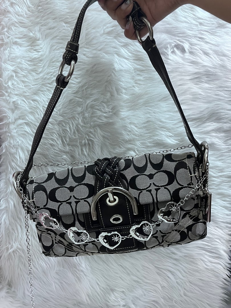 Coach Signature Soho Flap Braided Shoulder Hand bag, Luxury, Bags ...