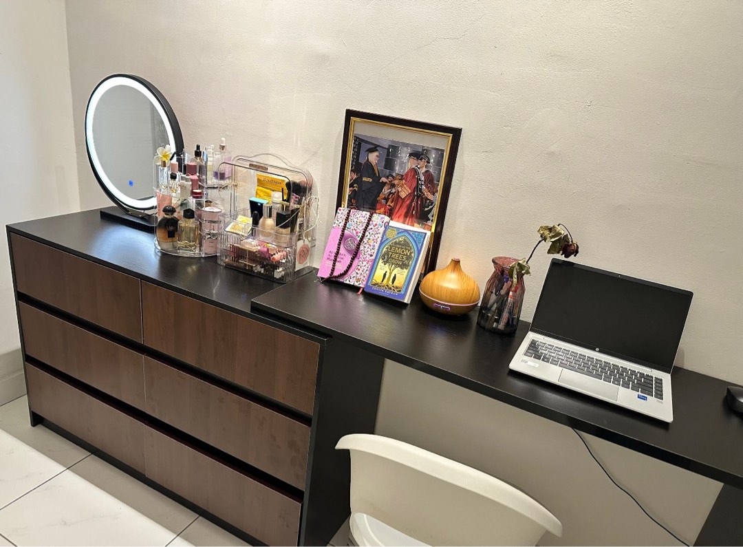 DRESSING TABLE HEAVY WOOD, Furniture & Home Living, Furniture, Tables ...
