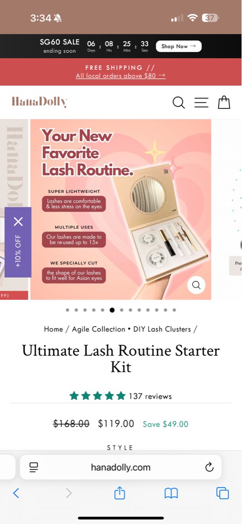 Hana dolly Ultimate Lash Routine Starter Kit, Beauty & Personal Care, Face, Makeup Products on ...