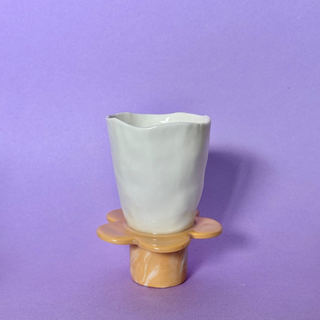hand pinched porcelain tea/sake cup, Furniture & Home Living ...