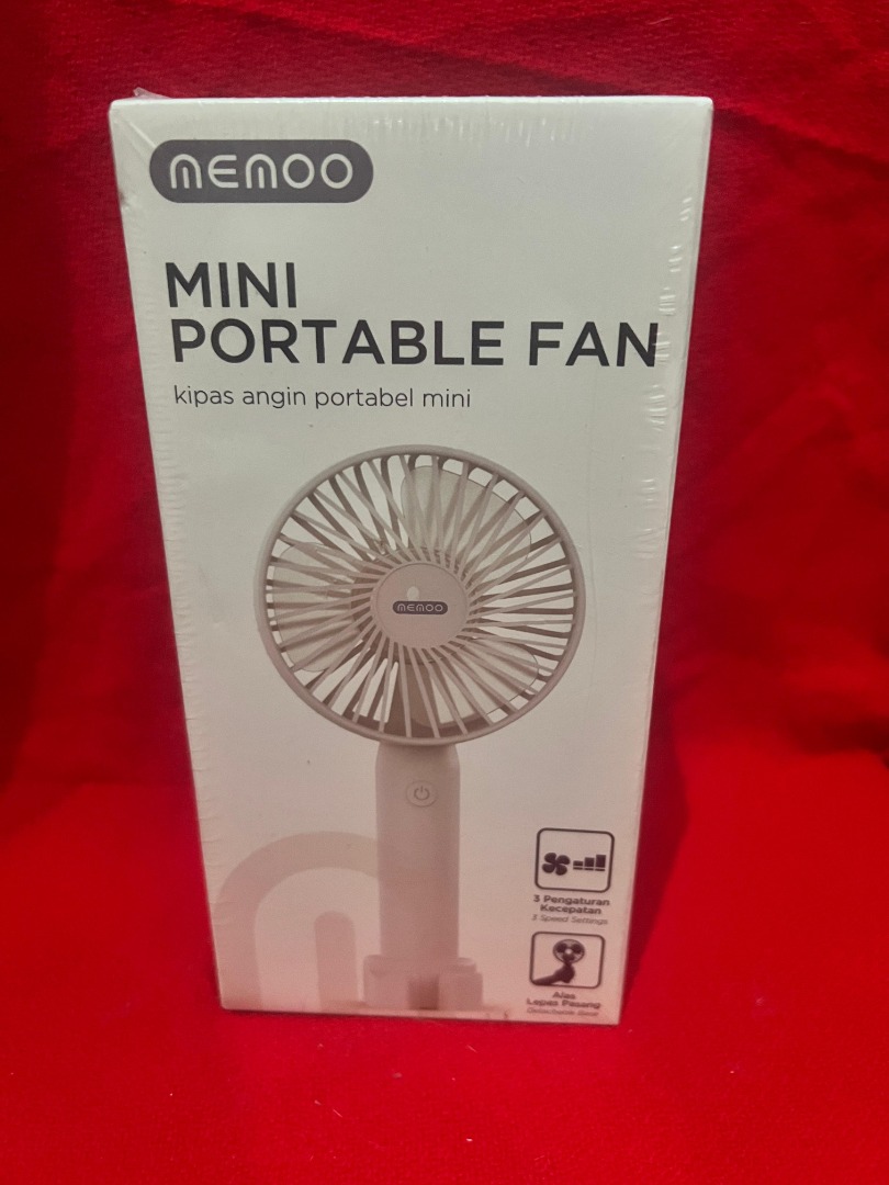 Kipas Angin Portable MEMOO Mini USB Rechargeable Fan | Kipas Tangan ...