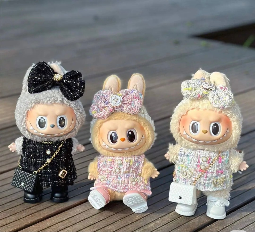 Labubu Chanel Dress and Chanel Bag (black) , Hobbies & Toys, Toys ...