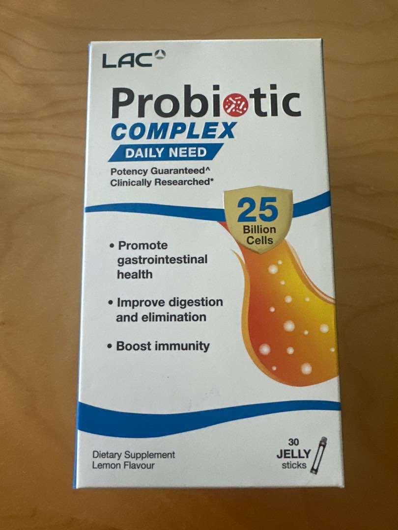 LAC Probiotic Complex - 30 Jelly Sticks, Health & Nutrition, Health ...