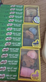 Milo Plush Toy with Foldable Bag full set (4pcs) , Hobbies & Toys, Toys ...