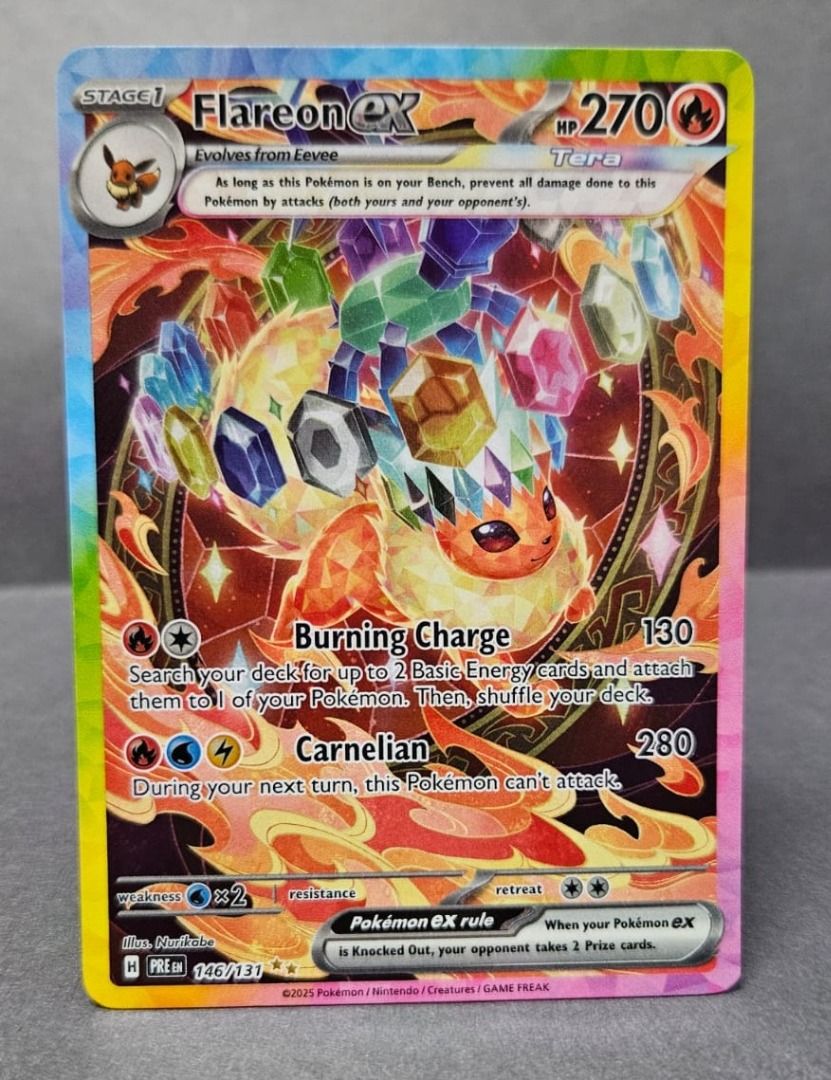 [MINOR CORNER DEFECT ] English Pokemon Flareon ex 146/131 SIR Pokemon ...