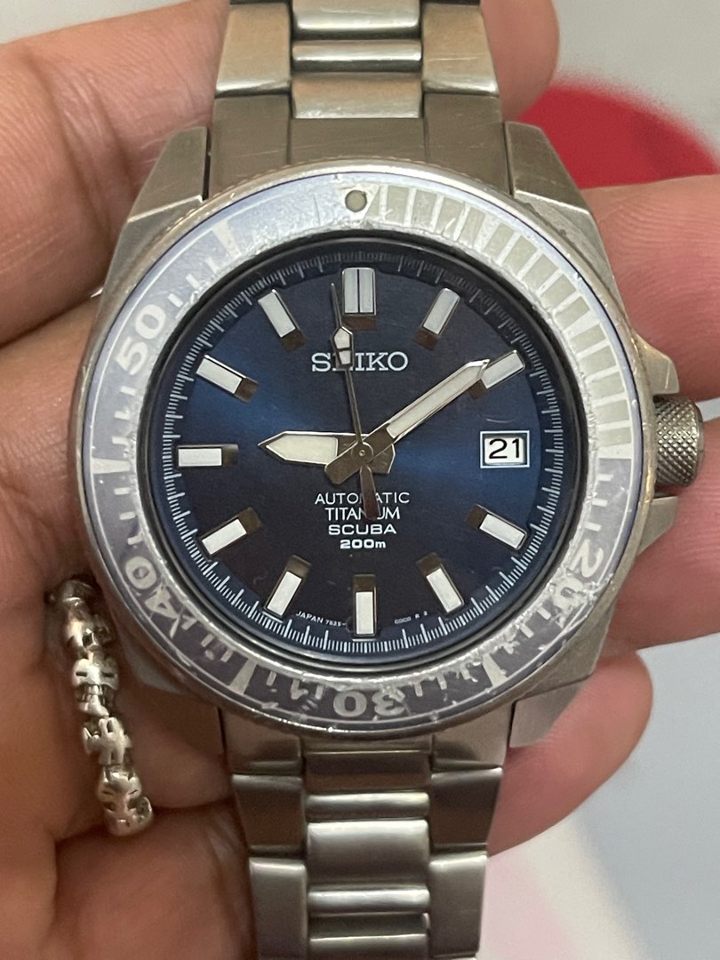 Seiko 1st Gen Blue Samurai Titanium, Luxury, Watches on Carousell