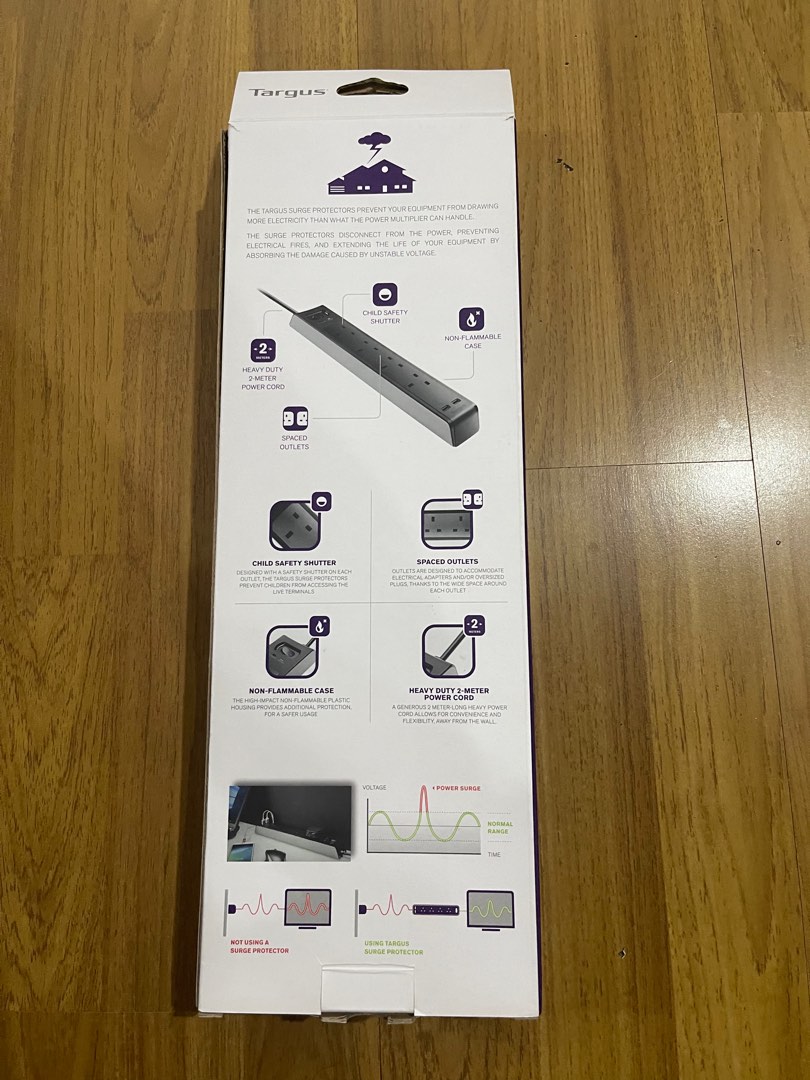 Targus SmartSurge 4 USB Surge Protector, TV & Home Appliances ...