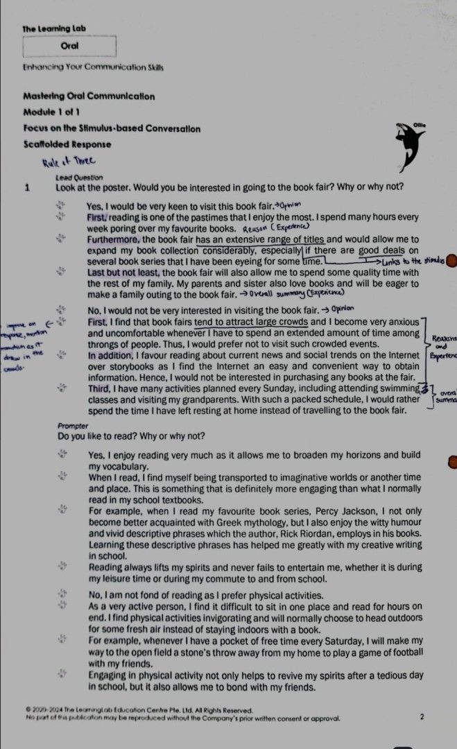 2024 P6 and P5 English Weekly Notes. Science notes available, Hobbies ...