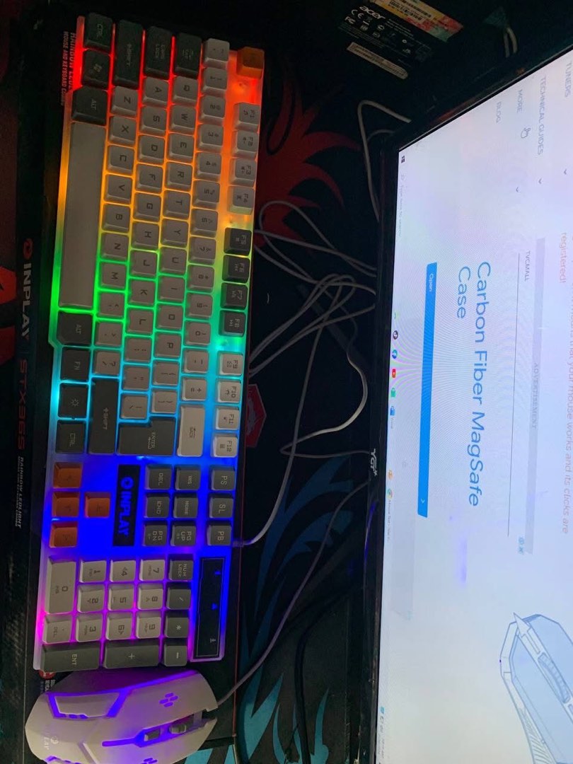 Inplay Semi Mechanical Keyboard & Mouse Set Brand-new, Computers & Tech ...