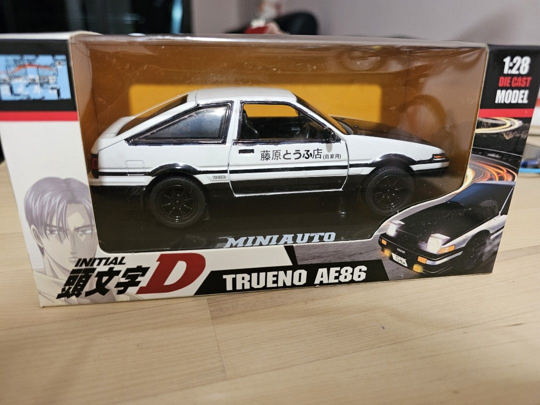 Initial D Trueno AE86 1:28 Diecast Model, Hobbies & Toys, Toys & Games ...