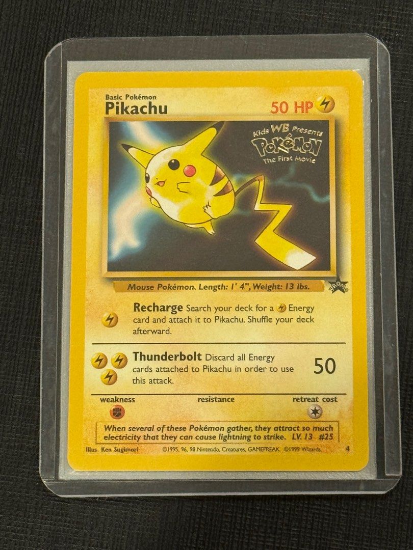 Pokemon TCG Pikachu 4 WB Movie Promo, Hobbies & Toys, Toys & Games on ...