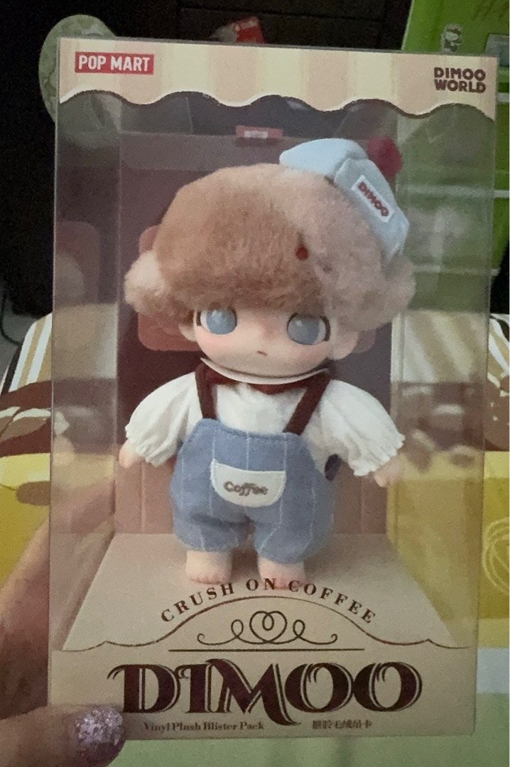 POP MART DIMOO Crush on Coffee Series-Vinyl Plush Blister Pack, Hobbies ...