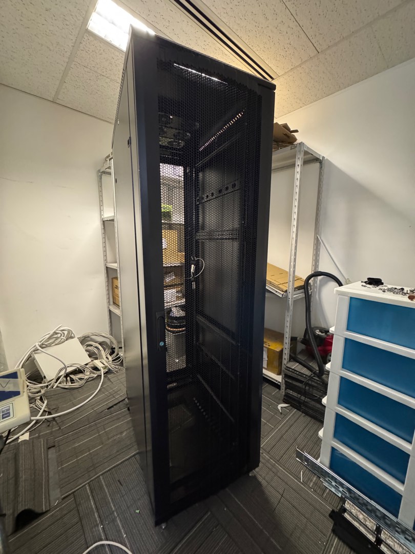 Server Rack - Black, Full-Size, Furniture & Home Living, Furniture ...
